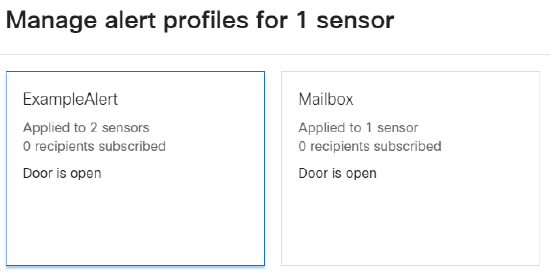 Sensor Alert Profiles Cisco Meraki Documentation