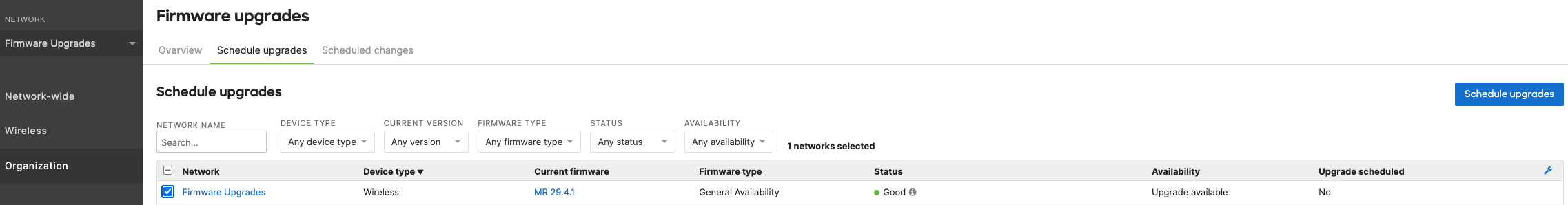 Managing Firmware Upgrades - Cisco Meraki Documentation Managing Firmware Upgrades - Cisco Meraki Documentation